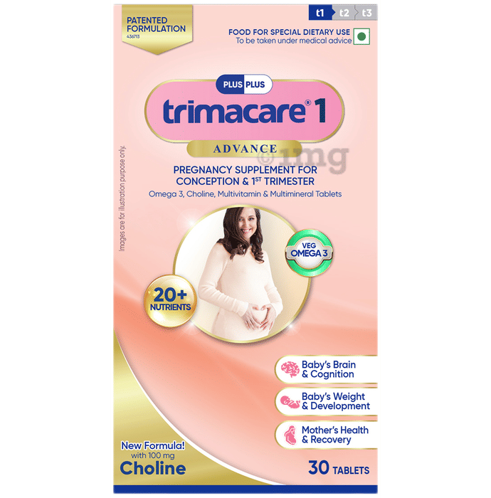 Trimacare 1 Advance Prenatal Multivitamins with Omega 3 & L ...