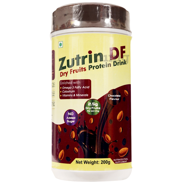 Zutrin DF Protein Drink Powder Chocolate: Buy jar of 200.0 gm Powder at ...