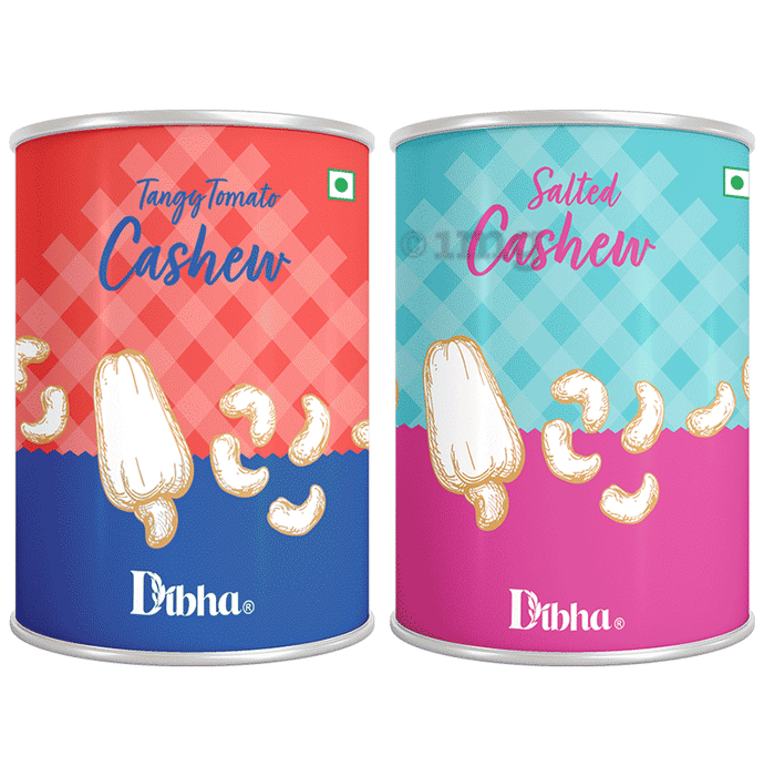 Dibha Salted Cashew & Tangy Tomato Cashew ( 100gm Each ): Buy box of 2. ...