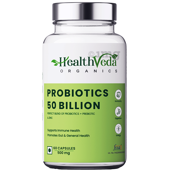 HealthVeda Probiotics 50 Billion Capsule: Buy bottle of 60.0 capsules ...
