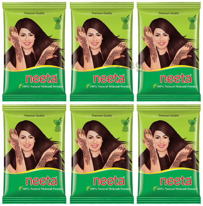 Neeta 100% Natural Mehendi Powder (150gm Each): Buy combo pack of 6.0 ...