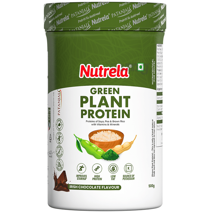 Patanjali Nutrela Green Plant Protein Powder Irish Chocolate: Buy jar ...