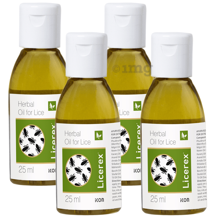 Licerex Herbal Oil for Lice (25ml Each): Buy combo pack of 4.0 bottles ...