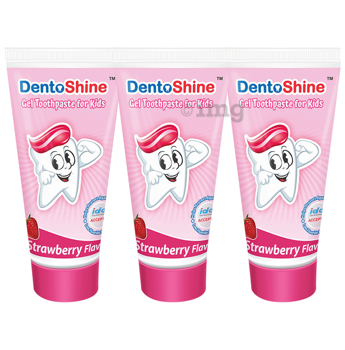 DentoShine Gel Toothpaste for Kids (80gm Each) Strawberry: Buy combo ...