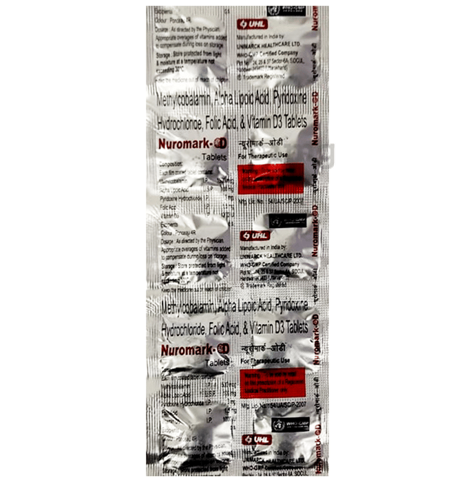 Nuromark-OD Tablet: Buy strip of 10.0 tablets at best price in India | 1mg