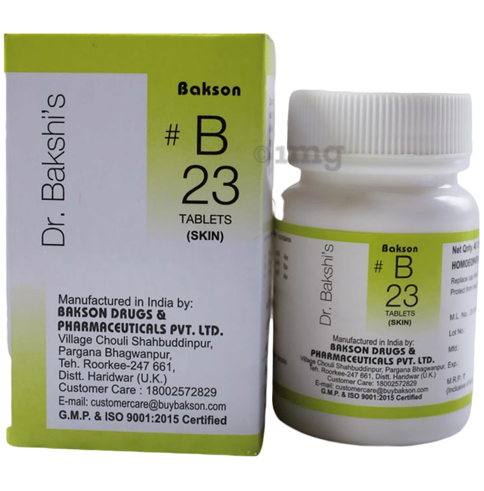 Bakson's Dr. Bakshi's B23 Skin Tablet: Buy bottle of 40.0 tablets at ...