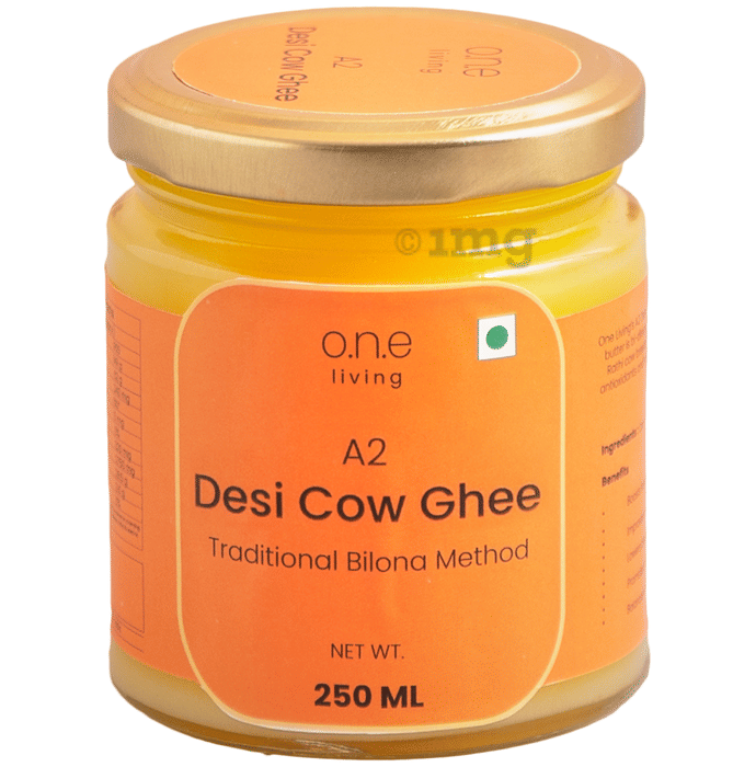 One Living A2 Desi Cow Ghee: Buy jar of 250.0 ml Ghee at best price in ...