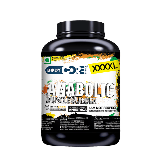 Body Core Science XXXXL Anabolics Muscle Builder Powder Chocolate: Buy ...