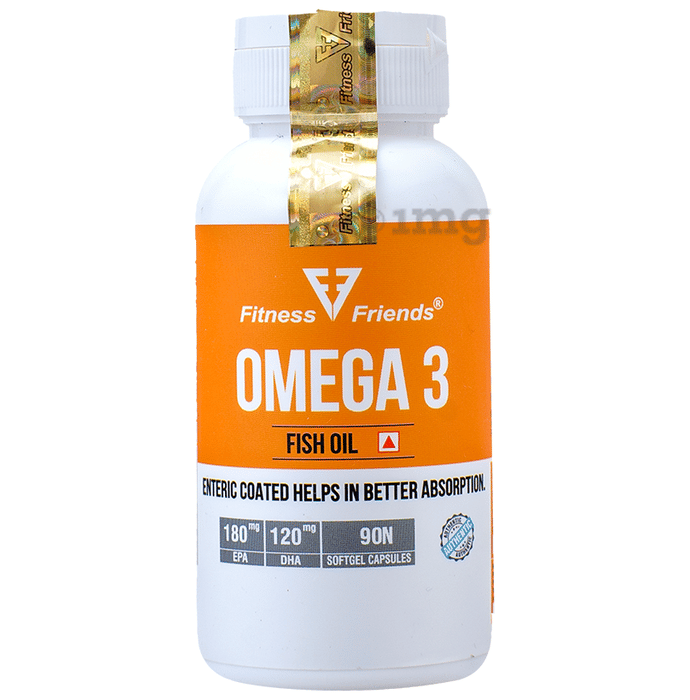 Fitness Friends Omega 3 Fish Oil Softgel Capsule: Buy bottle of 90.0 ...