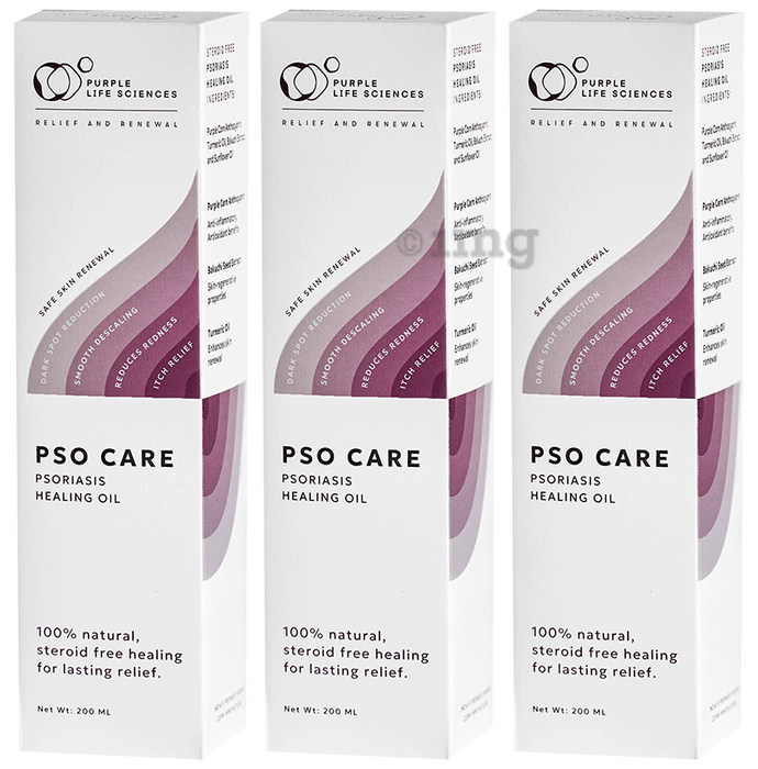 Purple Life Sciences Pso Care Psoriasis Healing Oil (200ml Each): Buy ...