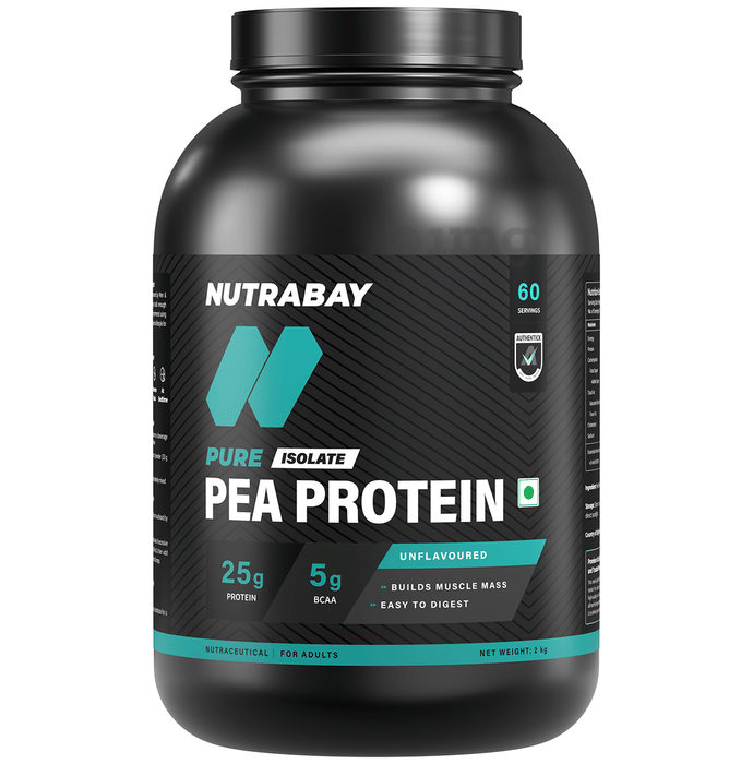Nutrabay Pure Pea Protein Isolate Powder for Muscle Recovery & Immunity ...