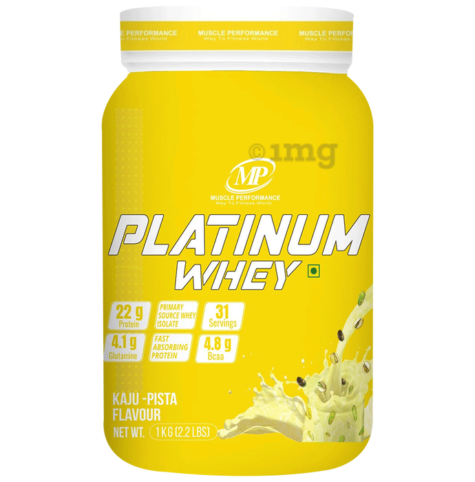 MP Muscle Performance Platinum Whey Powder Kaju Pista: Buy jar of 1.0 ...