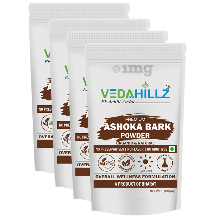 Vedahillz Premium Ashoka Bark Powder (100gm Each): Buy combo pack of 4. ...