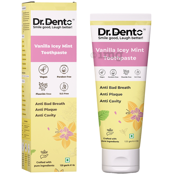 Dr. Dento Vanilla Icy Mint Toothpaste: Buy combo pack of 125.0 gm ...