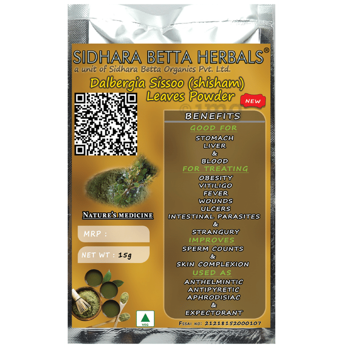Sidhara Betta Herbals Dalbergia Sissoo (Shisham) Leaves Powder: Buy ...