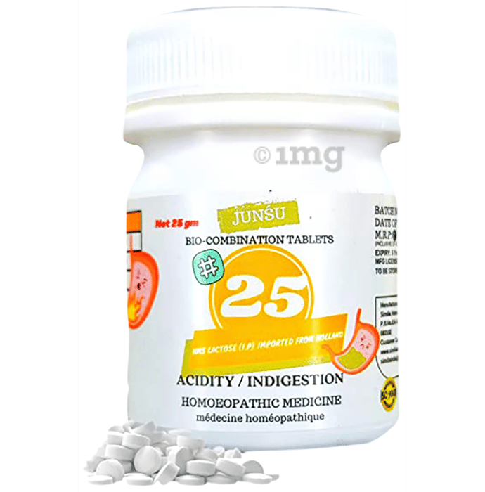 Junsu Bio-Combination 25 Acidity / Indigestion Tablet (25gm Each): Buy ...