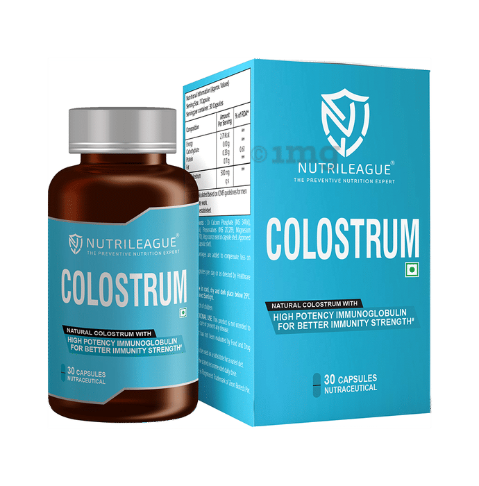 Nutrileague Colostrum 500mg Capsule for Better Immunity Strength: Buy ...
