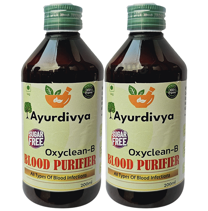 AyurDivya Oxyclean-B Syrup (200ml Each) Sugar Free: Buy combo pack of 2 ...