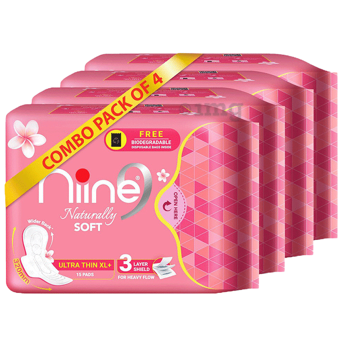 Niine Naturally Soft Ultra Thin Sanitary Napkins with Free ...