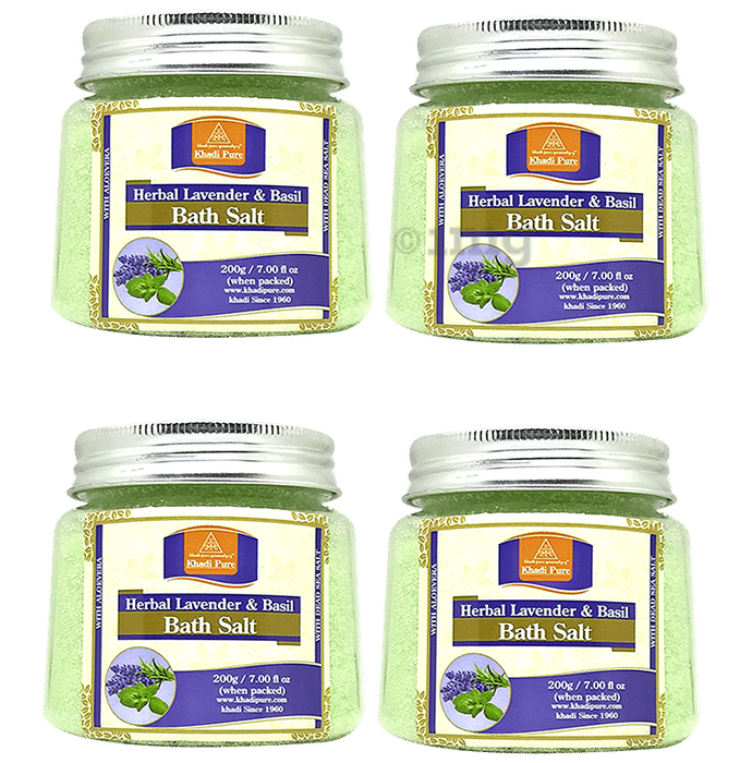 Khadi Pure Herbal Lavender & Basil Bath Salt (200gm Each): Buy combo ...