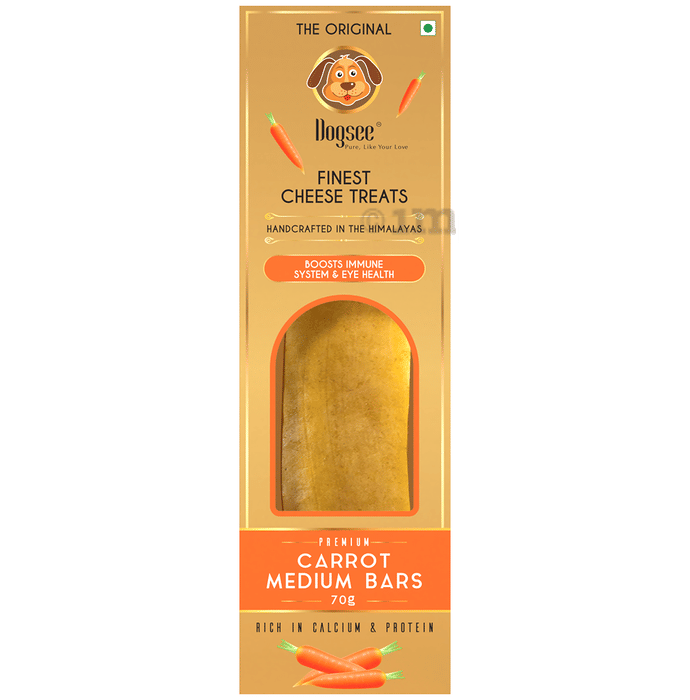 Dogsee Finest Cheese Treats Premium Carrot Medium Bars for Dogs: Buy ...