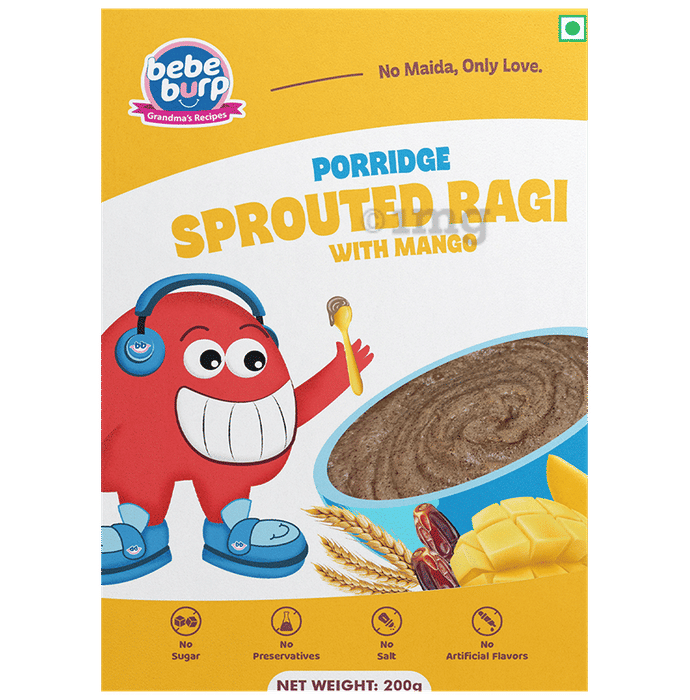 Bebe Burp Porridge Sprouted Ragi with Mango No Sugar: Buy box of 200.0 ...