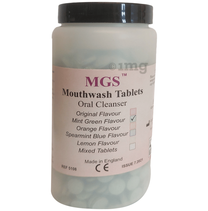 MGS Mouthwash Tablets Oral Cleanser Mint Green: Buy jar of 1000.0 ...
