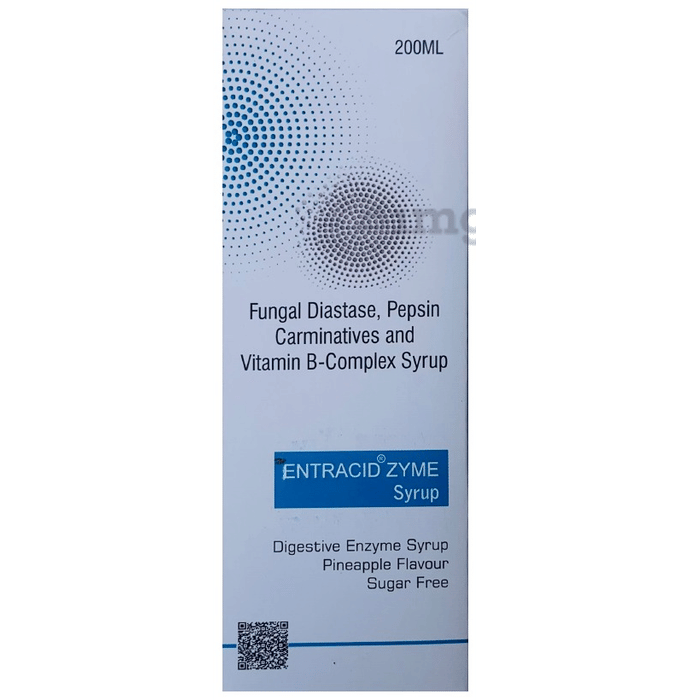 Entracid Zyme Syrup Pineapple Sugar Free: Buy bottle of 200.0 ml Syrup ...