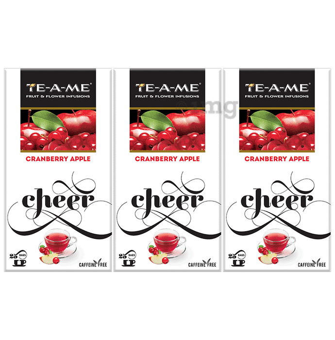 TE-A-ME Cranberry Apple Tea Bags (25 Each): Buy combo pack of 3.0 Packs ...