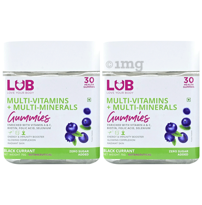 LUB Love Your Body Multi-Vitamins+Multi-Minerals Gummies (30 Each ...