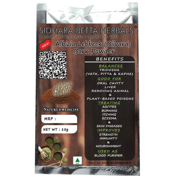 Sidhara Betta Herbals Albizia Lebbeck Bark Powder: Buy packet of 15.0 ...