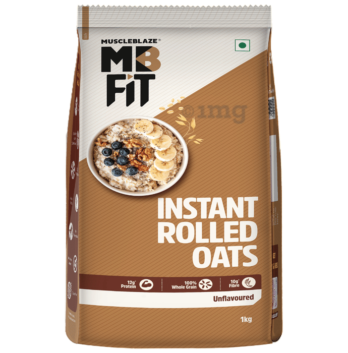 MuscleBlaze Instant Wholegrain Rolled Oats with High Fibre & Protein ...