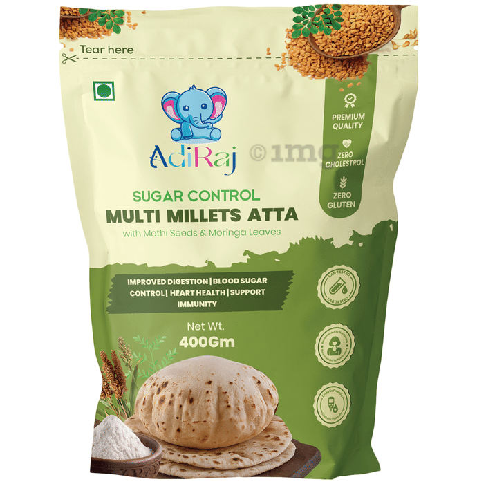 Adiraj Multi Millets Atta: Buy packet of 400.0 gm Pack at best price in India | 1mg