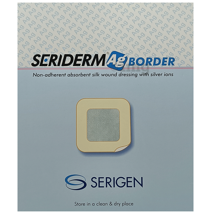Seriderm Ag Border Non-Adherent Absorbent Silk Wound Dressing with ...
