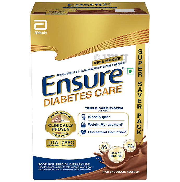 Ensure Diabetes Care Nutrition (475gm Each) Chocolate: Buy box of 2.0 ...