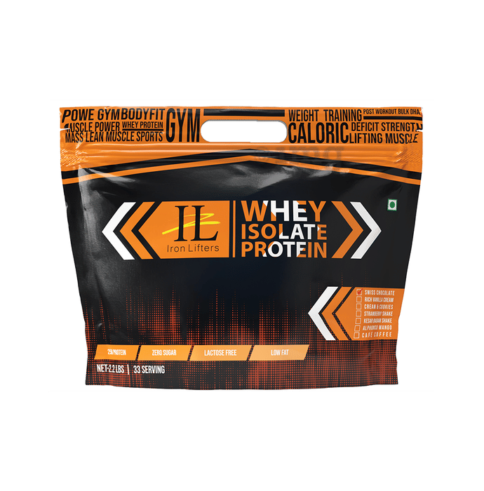 Iron Lifters Isolate Whey Protein Powder Swiss Chocolate: Buy packet of ...