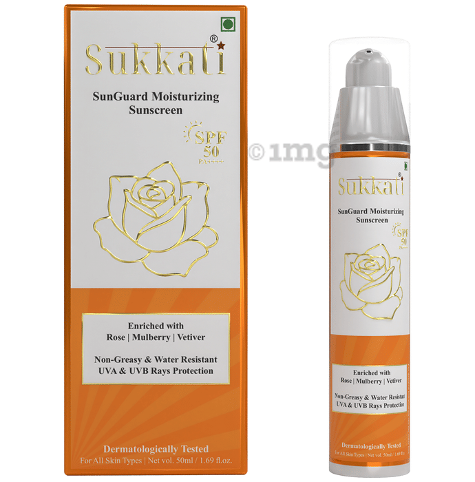 Sukkati SunGuard Moisturizing Sunscreen SPF 50 PA++++: Buy pump bottle ...