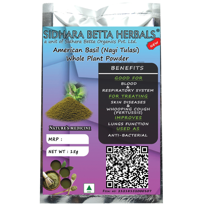 Sidhara Betta Herbals American Basil Whole Plant Powder: Buy packet of ...