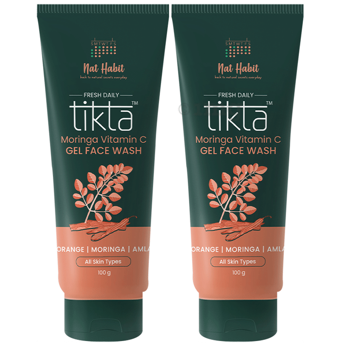 Nat Habit Fresh Daily Tikla Moringa Vitamin C Gel Face Wash (100gm Each ...