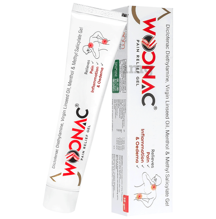 Woonac Pain Relief Gel for Sprain, Cramps, Joint, Neck, Elbow, Shoulder ...