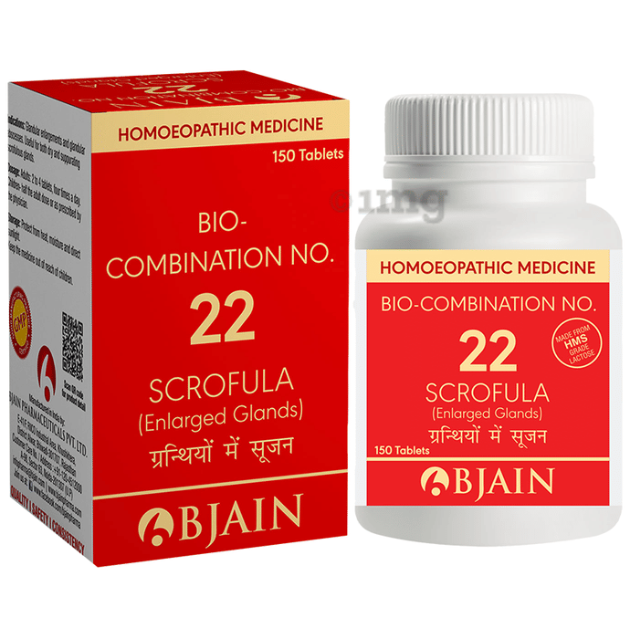 Bjain Bio-Combination No.22 Scrofula (Enlarged Glands) Tablet: Buy ...