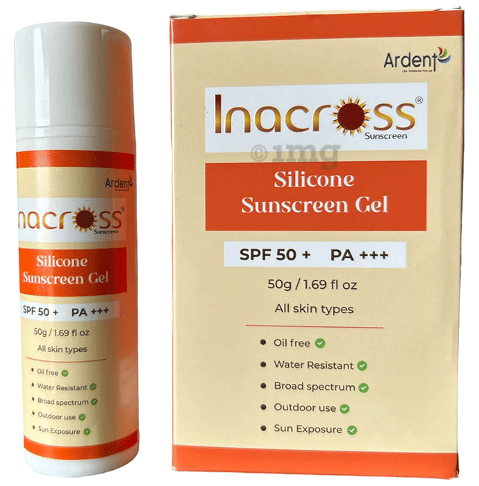 Inacross Silicone Sunscreen Gel SPF 50+ PA+++: Buy bottle of 50.0 gm ...