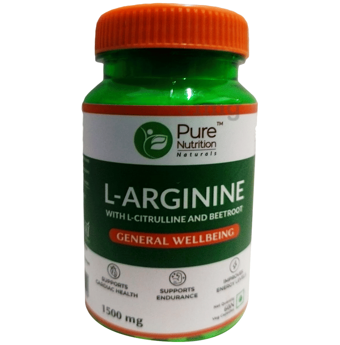 Pure Nutrition L-Arginine Veg Capsule: Buy bottle of 60.0 vegicaps at ...