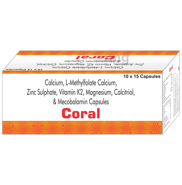 Dr. Ethix's Coral Capsule (15 Each): Buy box of 10.0 strips at best price in India | 1mg