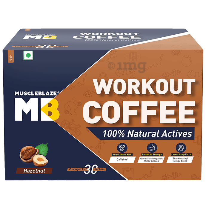 MuscleBlaze MB Workout Coffee Sachet (3.5gm Each) Hazelnut: Buy box of ...
