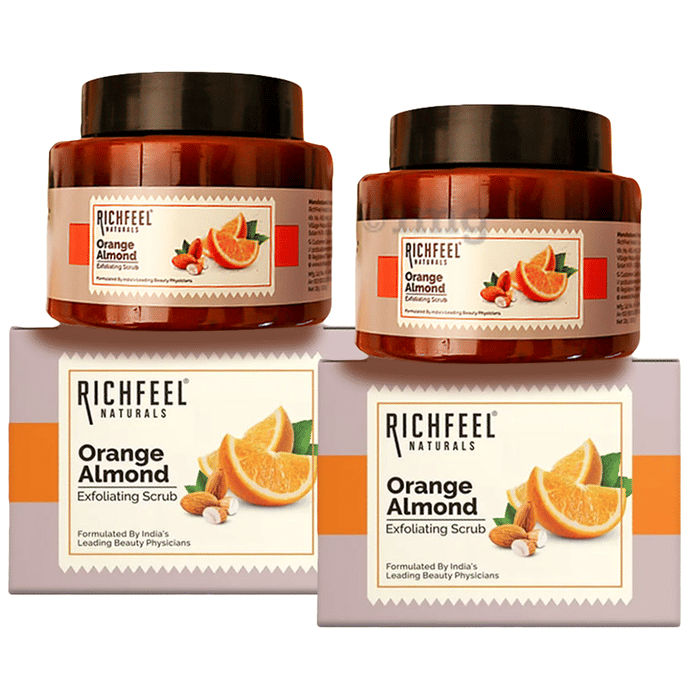 Richfeel Orange Almond Scrub - Brightening & Revitalizing: Buy combo ...