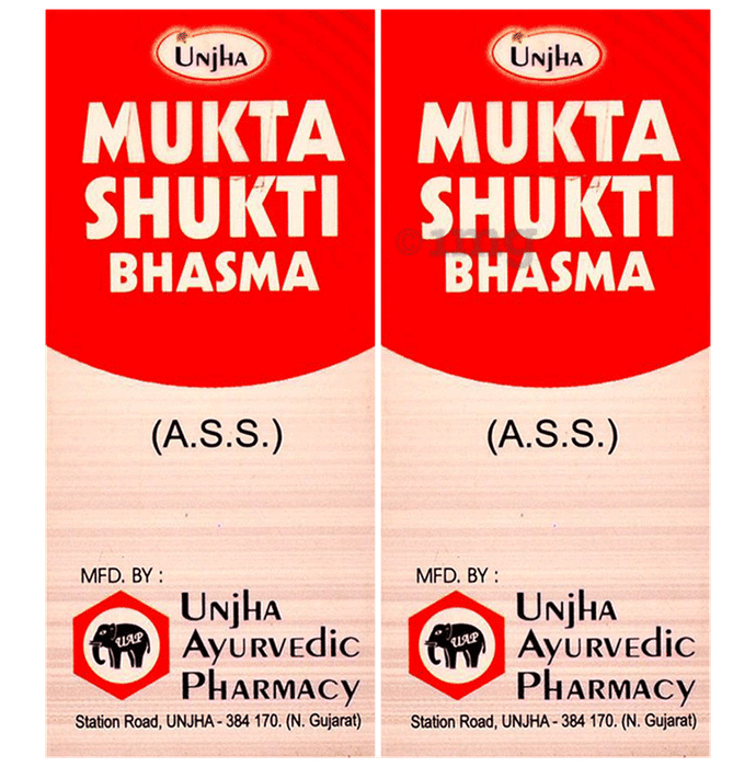 Unjha Mukta Shukti Bhasma Powder (10 gm Each): Buy combo pack of 2.0 ...