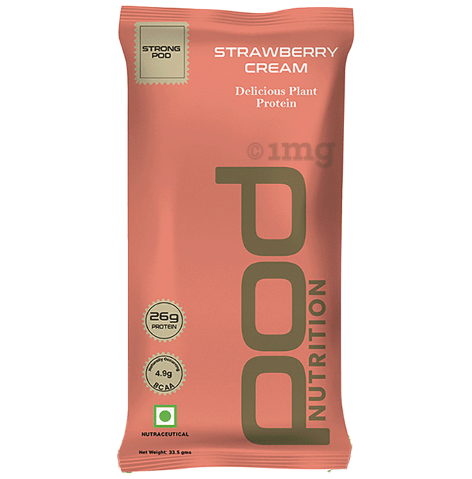Pod Nutrition Delicious Plant Protein (33.5gm Each) Strawberry Cream ...