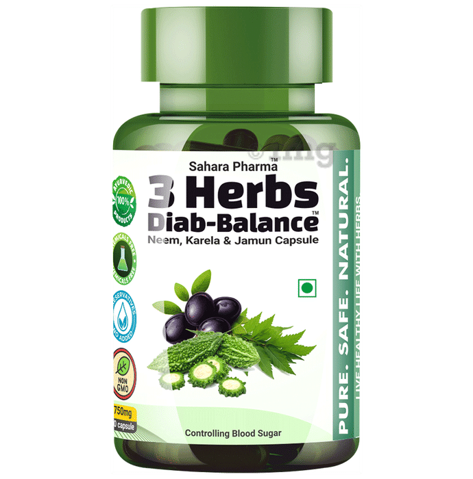 Sahara Pharma 3 Herbs Diab-Balance Capsule: Buy bottle of 60.0 capsules ...