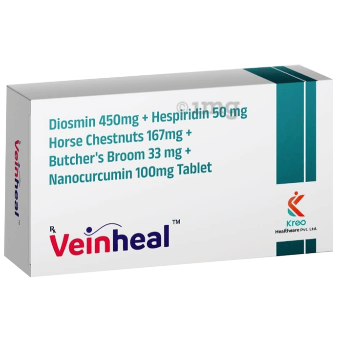 Veinheal Tablet: Buy strip of 10.0 tablets at best price in India | 1mg